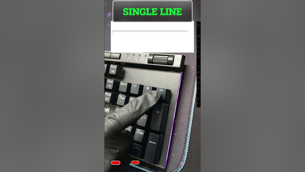WORD TRICK | DOTTED LINE | SINGLE LINE | DOUBLE LINE | Shortcut tricks | Computer #AAC # ...