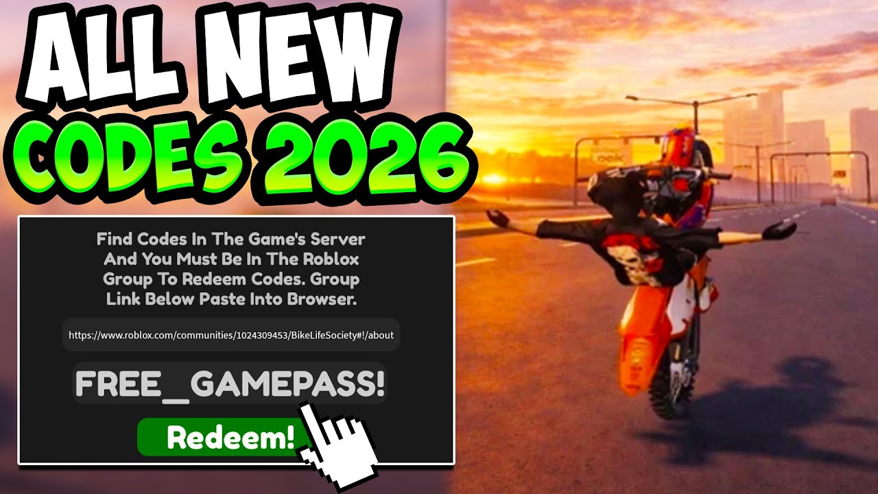 ALL WORKING BIKELIFE SOCIETY CODES ROBLOX - All New BikeLife Society ...
