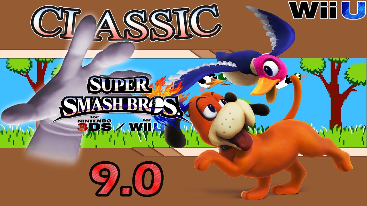 Super Smash Bros. U - Classic Difficulty 9.0 with Duck Hunt Duo - YouTube