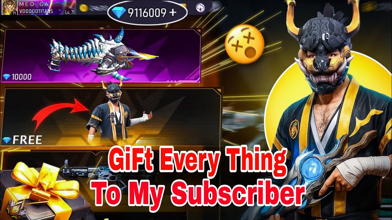 Gift Every Thing to subscriber from store in Free Fire - YouTube