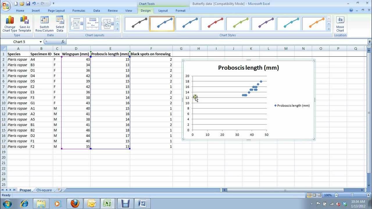 2) How to create a scatterplot in Excel - for Carleton University BIOL 1004 & 1104 - YouTube