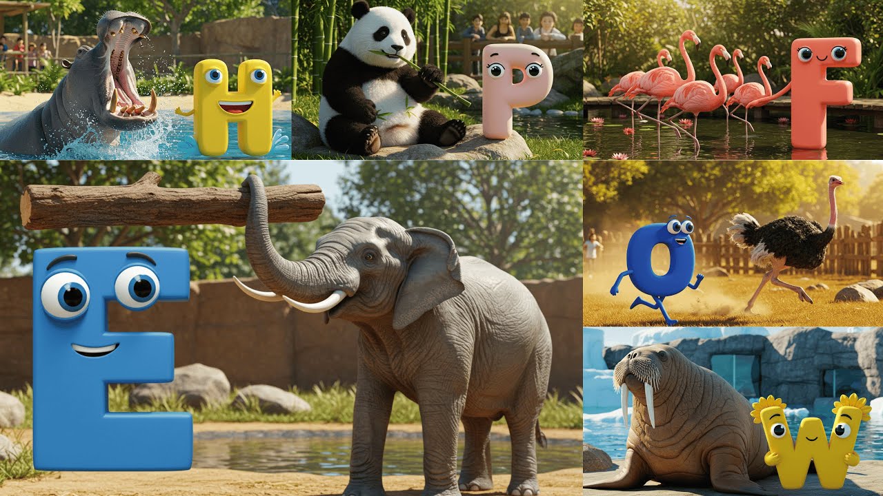 ABC Zoo Adventure 🐼 🐦 A to Z Alphabet Song with Zoo Animals for Kids 🦁 ...