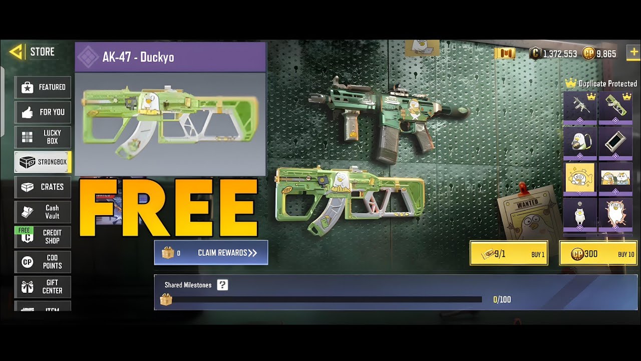 HOW TO GET FREE AK47 DUCKYO STRONGBOX CODM SEASON 7 COD MOBILE S7 - YouTube