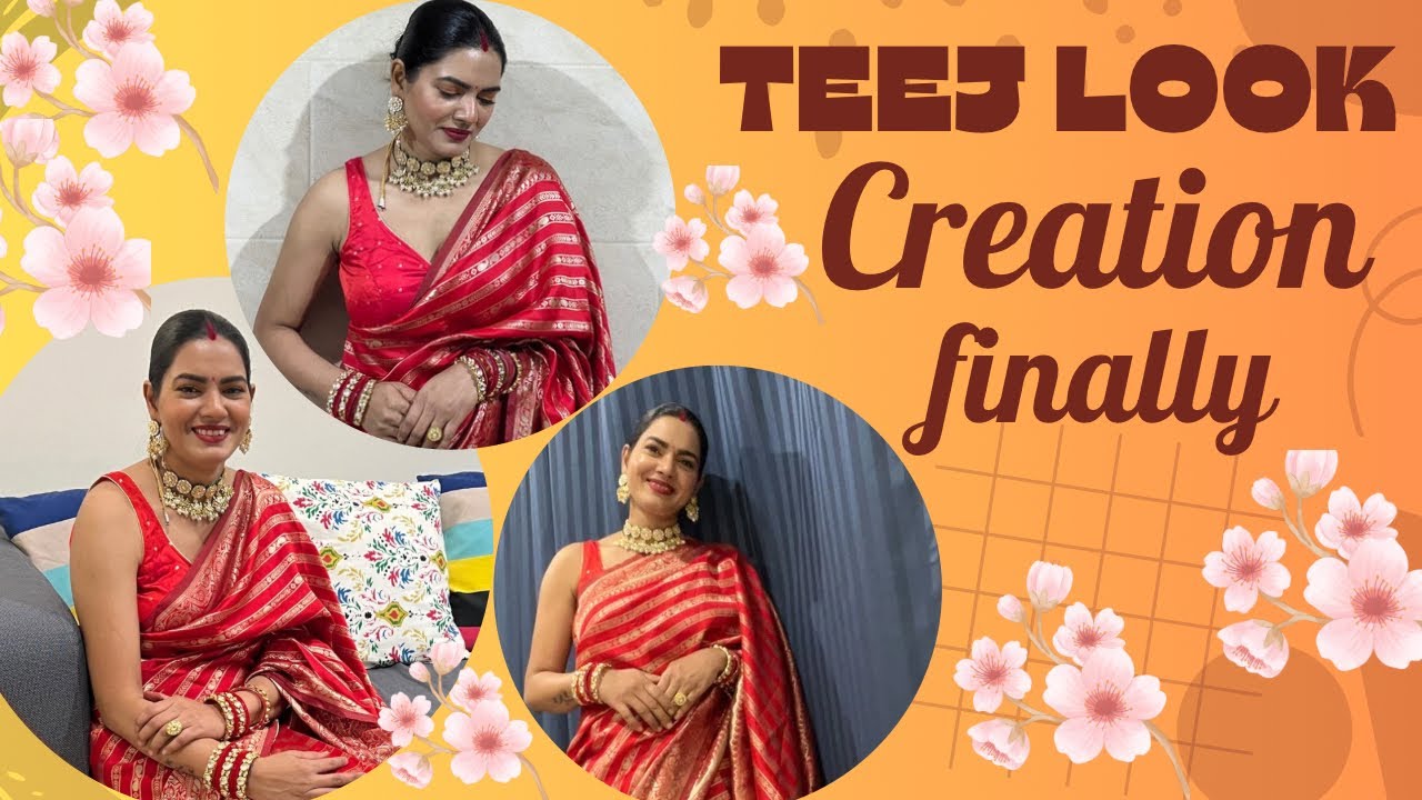 !! Teej Look Creation!! Full Makeup Tutorial!!#sarascurates # ...