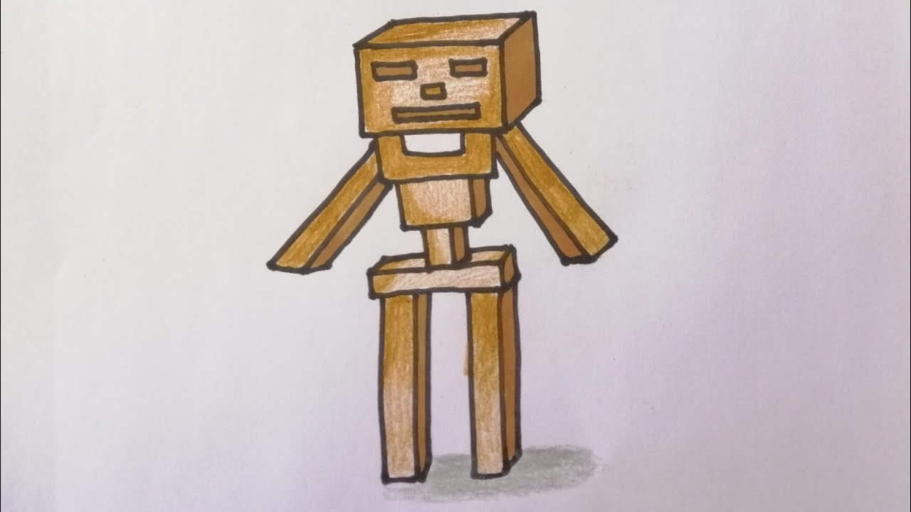 How to draw Minecraft Skeleton | Drawing for kids - YouTube
