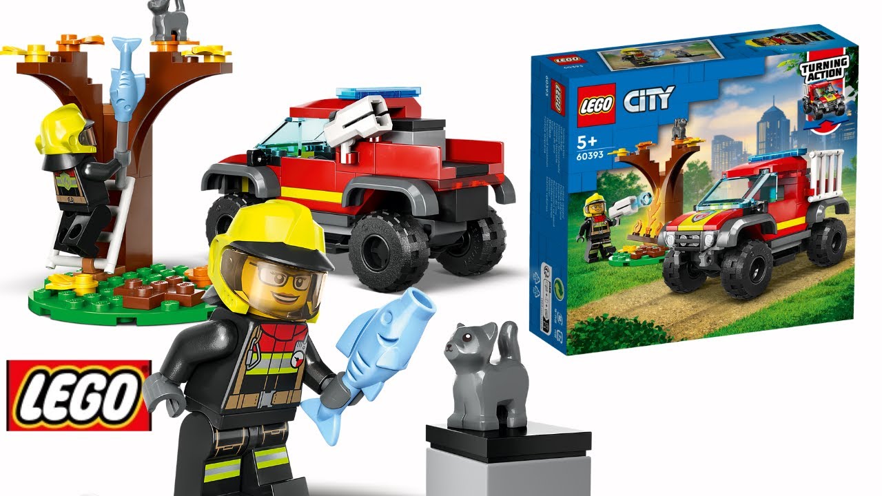 LEGO City 60393 Fire Truck Rescue 4x4 | Unboxing and Speed Build - YouTube
