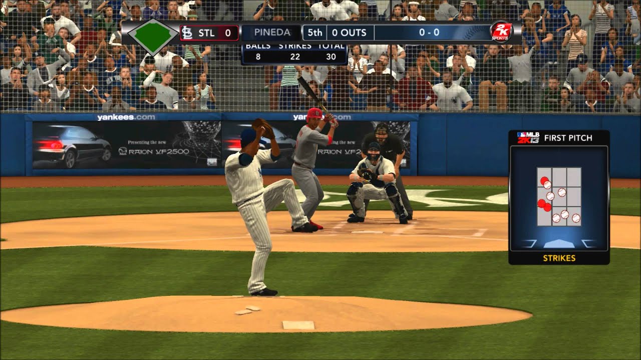 MLB 2K13 Franchise (Y2,G8): World Series Game 6: Cardinals vs Yankees ...