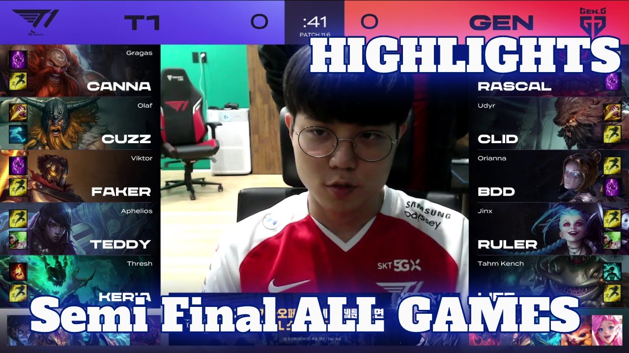 T1 vs GEN - All Games Highlights | Semi Finals 2021 LCK Spring | T1 vs ...