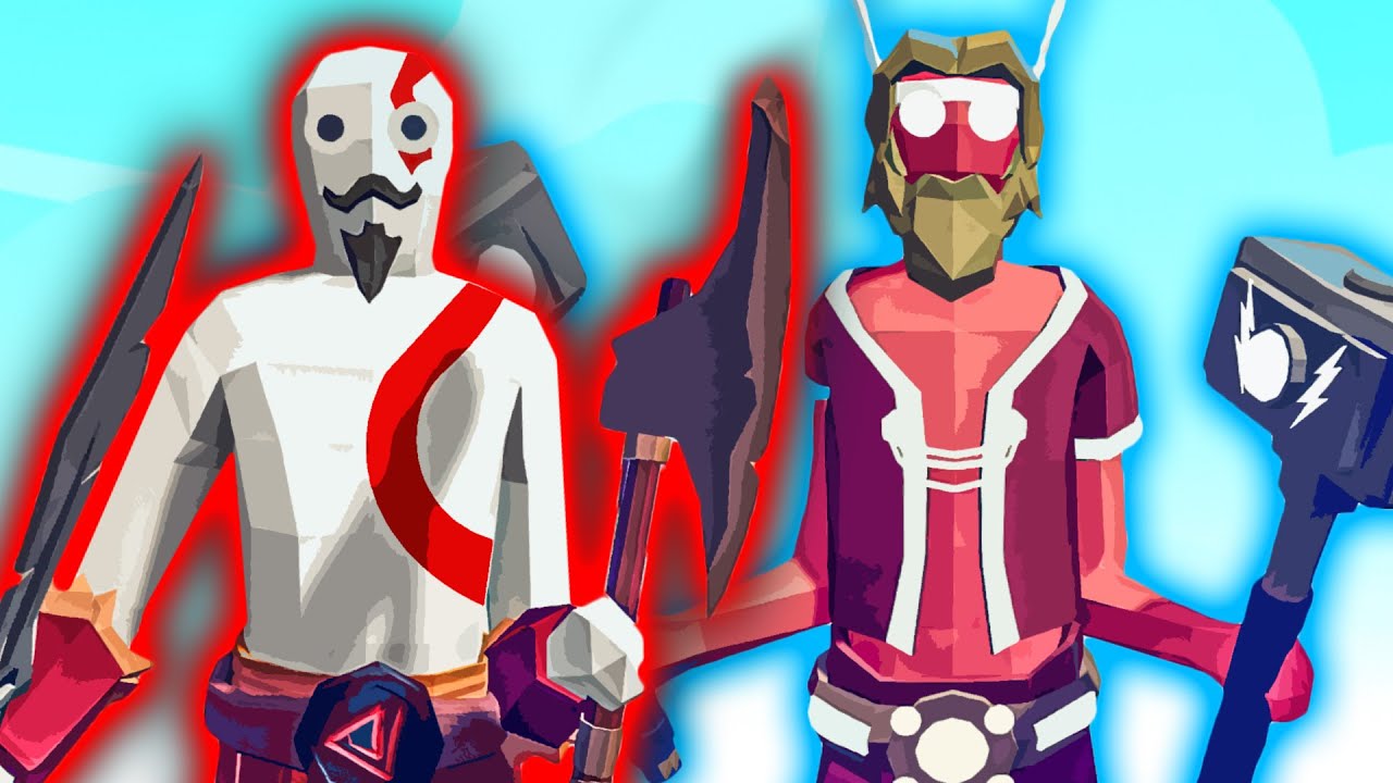 KRATOS VS THOR!! BATTLE PARA DEWA!! | TABS Mod Indonesia - YouTube