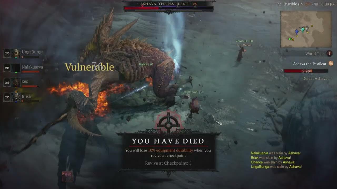 Ashava [World Boss] (Buzzer beater!) | Diablo IV - YouTube