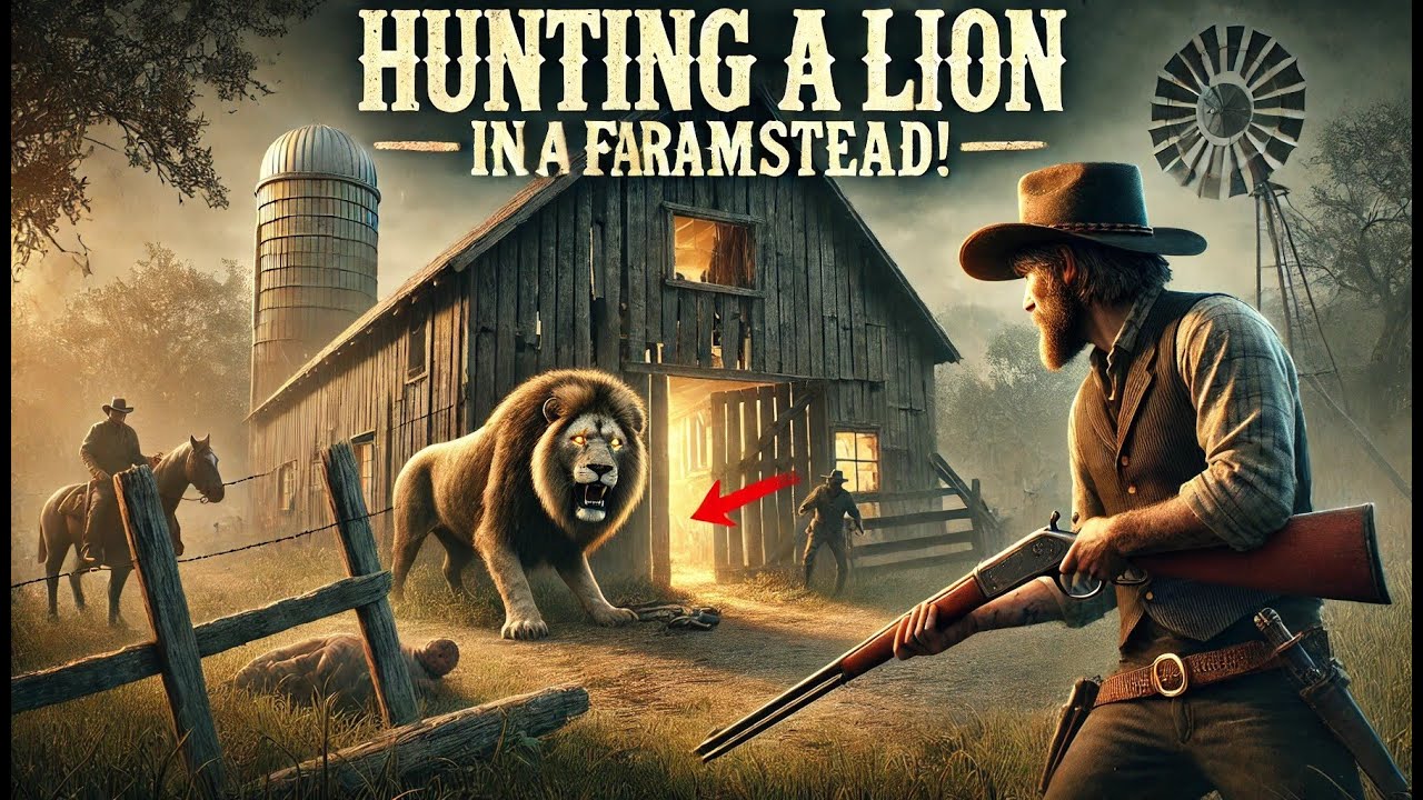 LETS HUNT A LION IN A FARMSTED IN RDR2 - YouTube