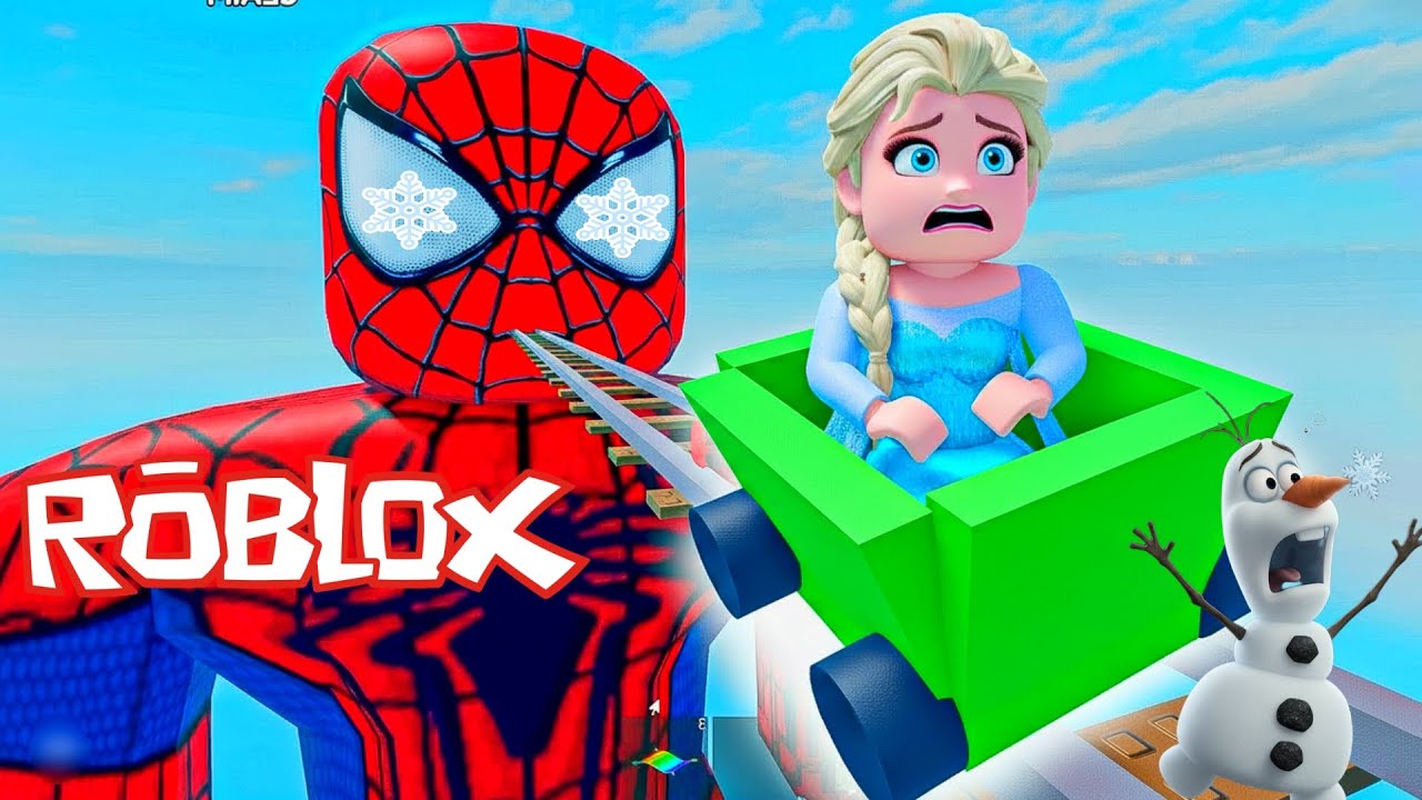 Frozen Elsa Play Cart Ride Into Spider-Man in Roblox🕷️ - YouTube