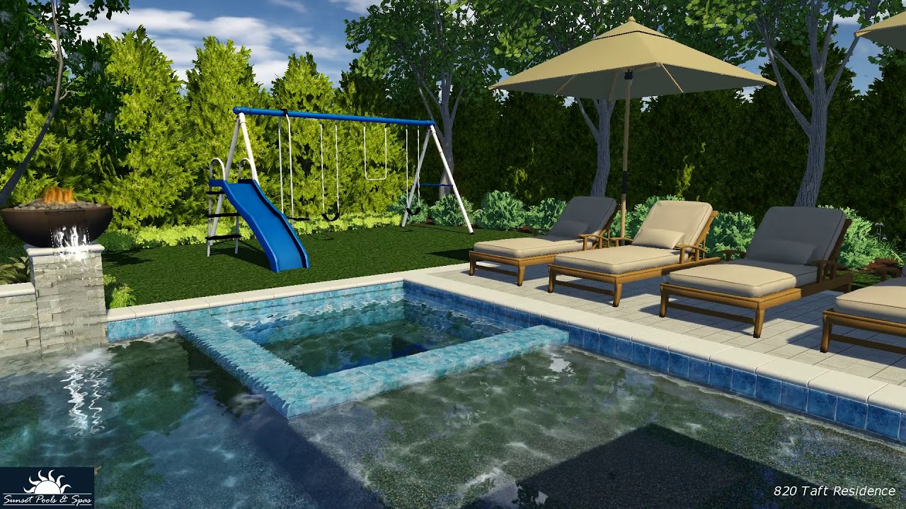 GORGEOUS POOL RENDERING FOR 820 Taft, Hinsdale - YouTube