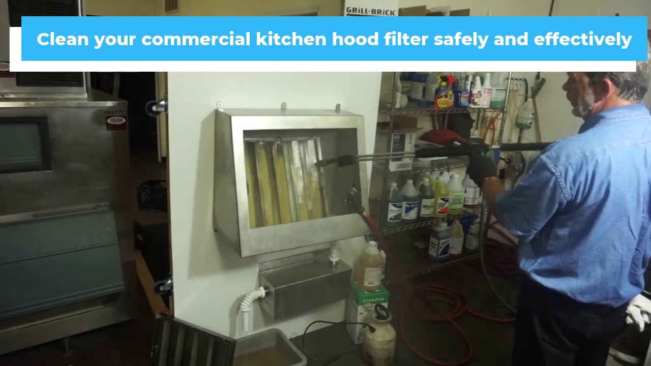 Commercial Kitchen Hood Filter Cleaner - YouTube