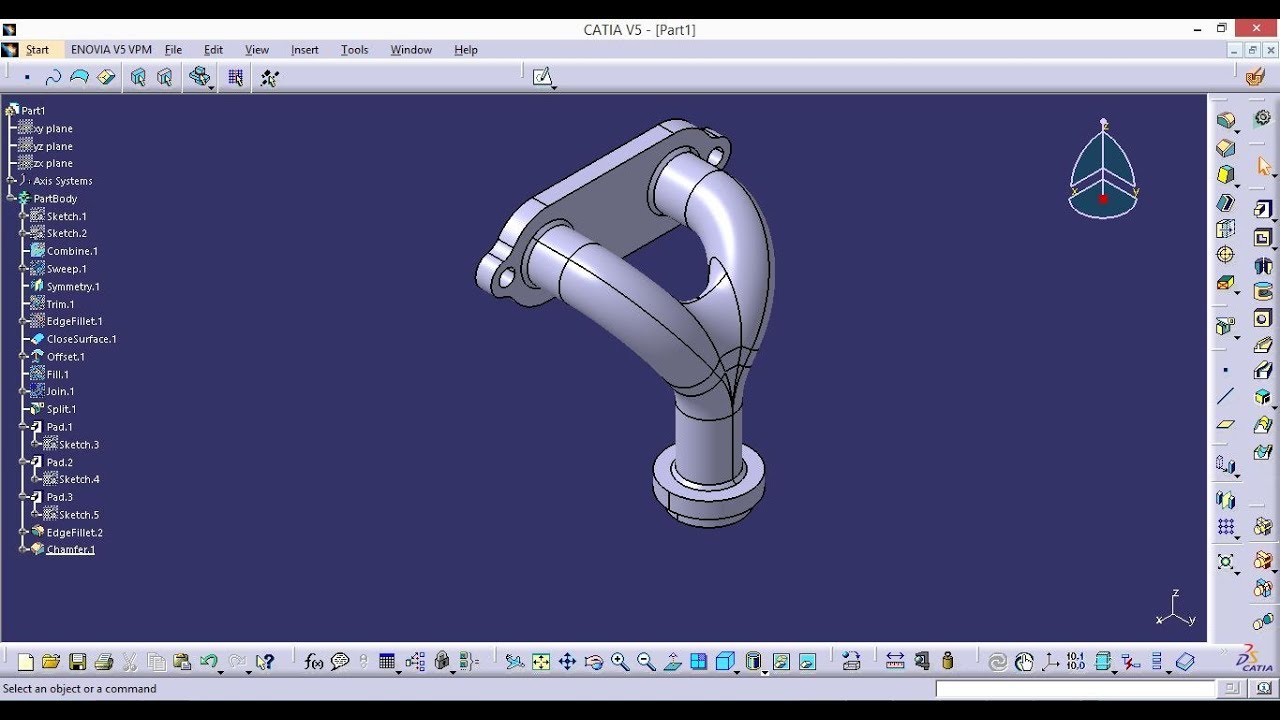 Catia Pipe Tutorial - YouTube