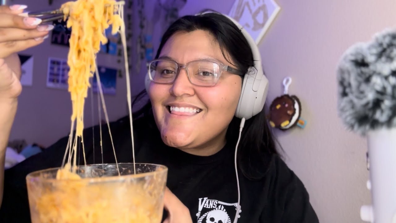 Eat With Me ASMR Mukbang (chewing sounds & conversation) - YouTube