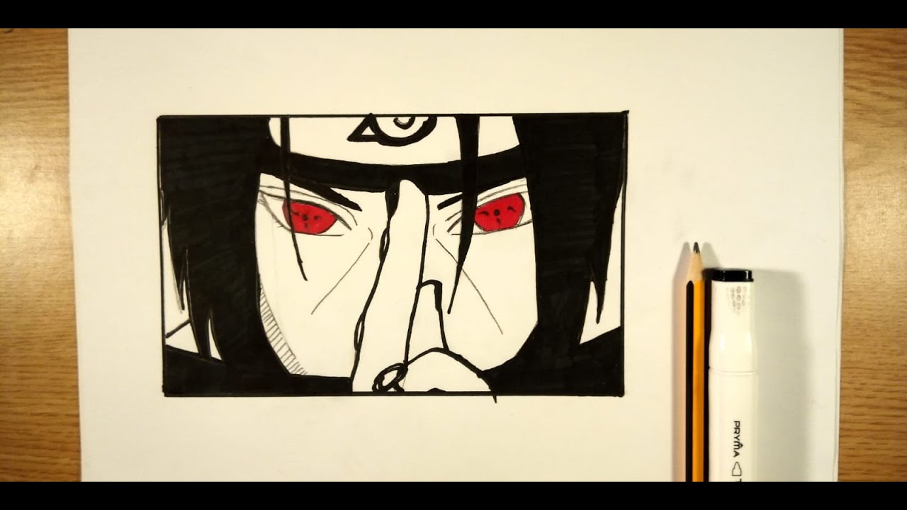 Easy to draw | How to draw itachi uchiha akatsuki step by step - YouTube