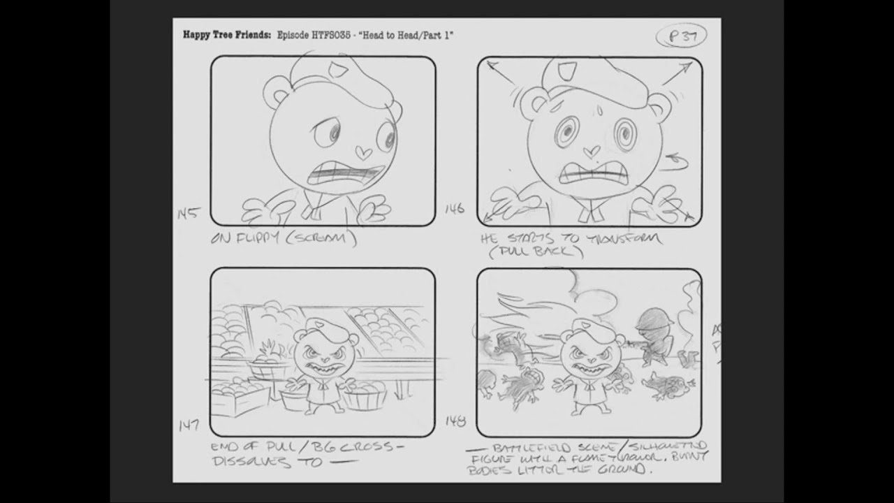 Happy Tree Friends TV Series Episode 13B - Double Whammy - Storyboards ...