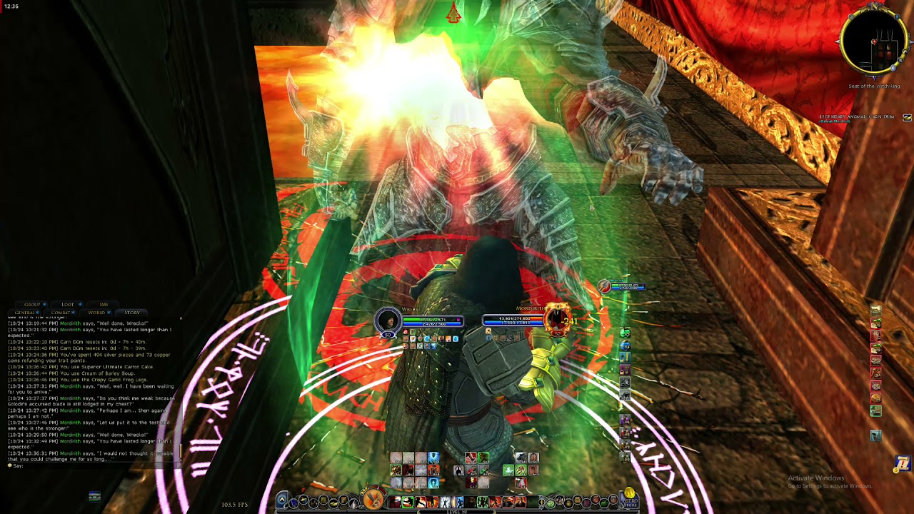 LOTRO Lvl 50 CD Mordirith Blue Brawler Solo Treebeard - YouTube