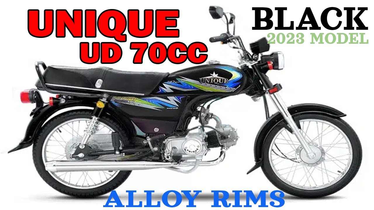 Unique UD 70 | Alloy Rims | Black 2023 Model | 70cc Bike Price ...