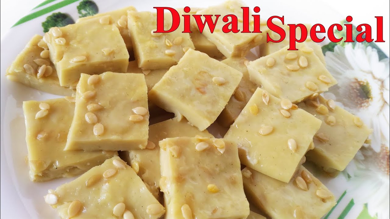 Diwali Special Barfi Recipe Arrowroot Barfi Easy Healthy Indian Sweets ...