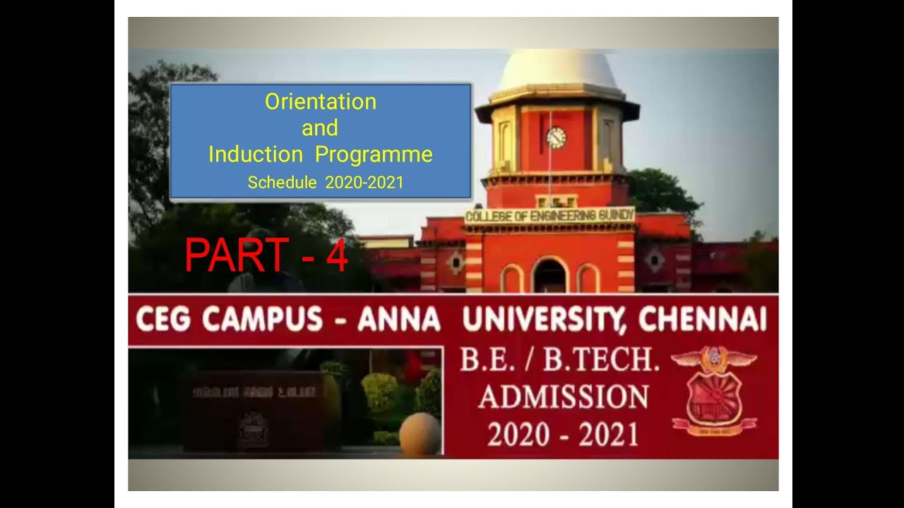 College of Engineering, guindy (CEG), |Online Orientation & Induction ...