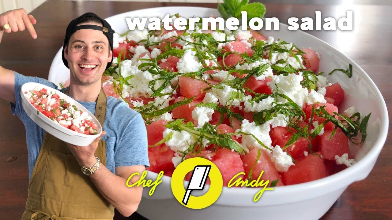 Watermelon Salad Recipe // Chef Andy - YouTube