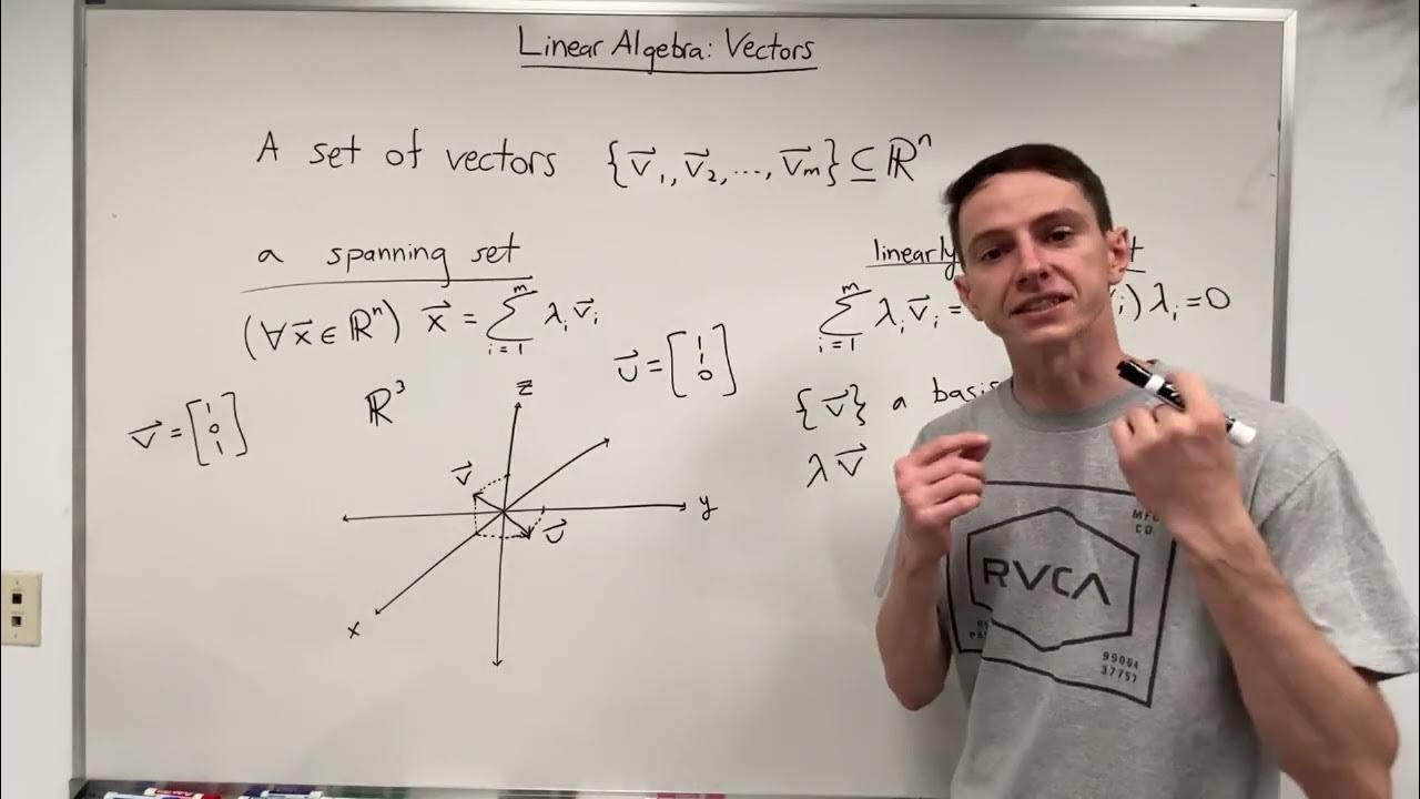 Linear Algebra: Lecture 7/33 - Basis Examples, Dimension of a Vector Space - YouTube