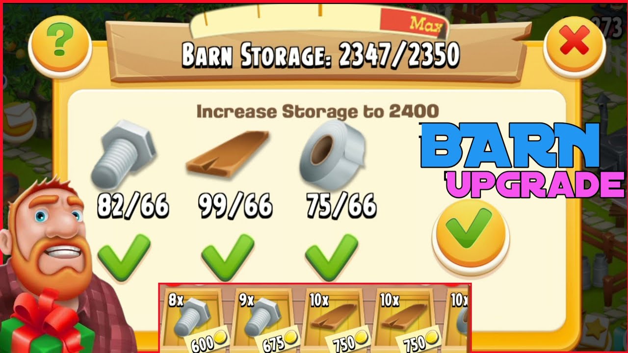 Barn Upgrade - Hay Day Gameplay - YouTube