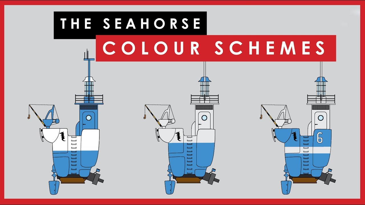 Three colour schemes for The Seahorse scale model - YouTube