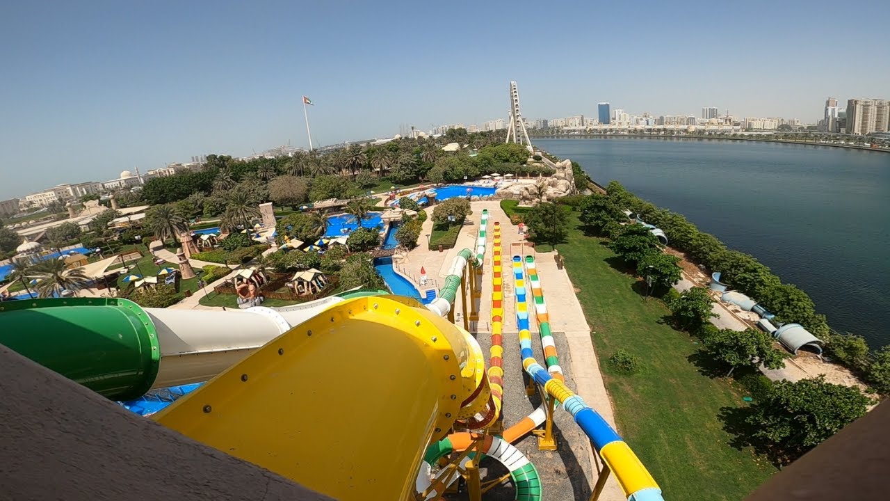 Fastest Waterslide in UAE Sharjah I Al Montazah Waterpark - YouTube