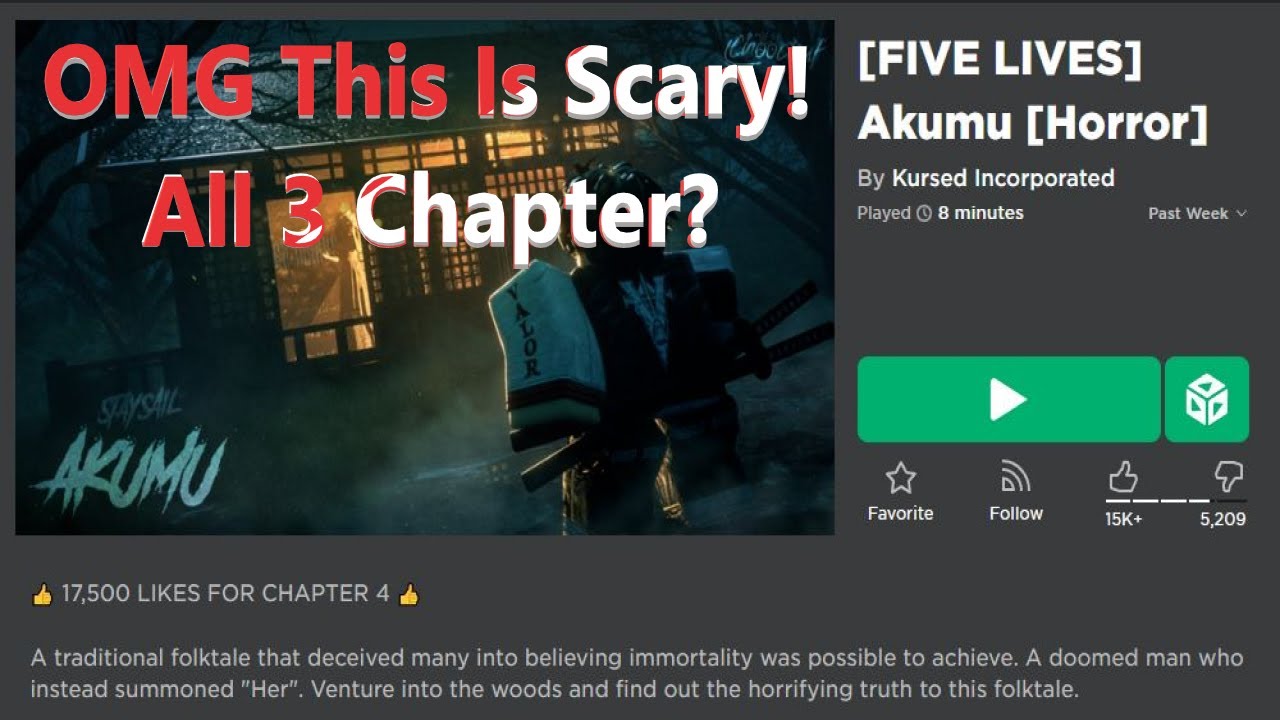 🔴 Roblox Live Playing All Akumu [HORROR] Chapter 1-3! + ASMR Eating ...