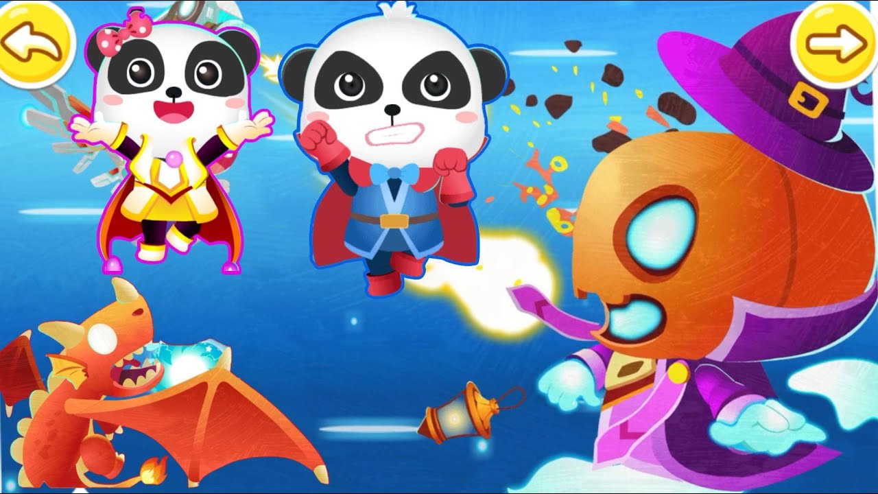 Baby Panda's Hero Battle | Baby Bus Games - YouTube