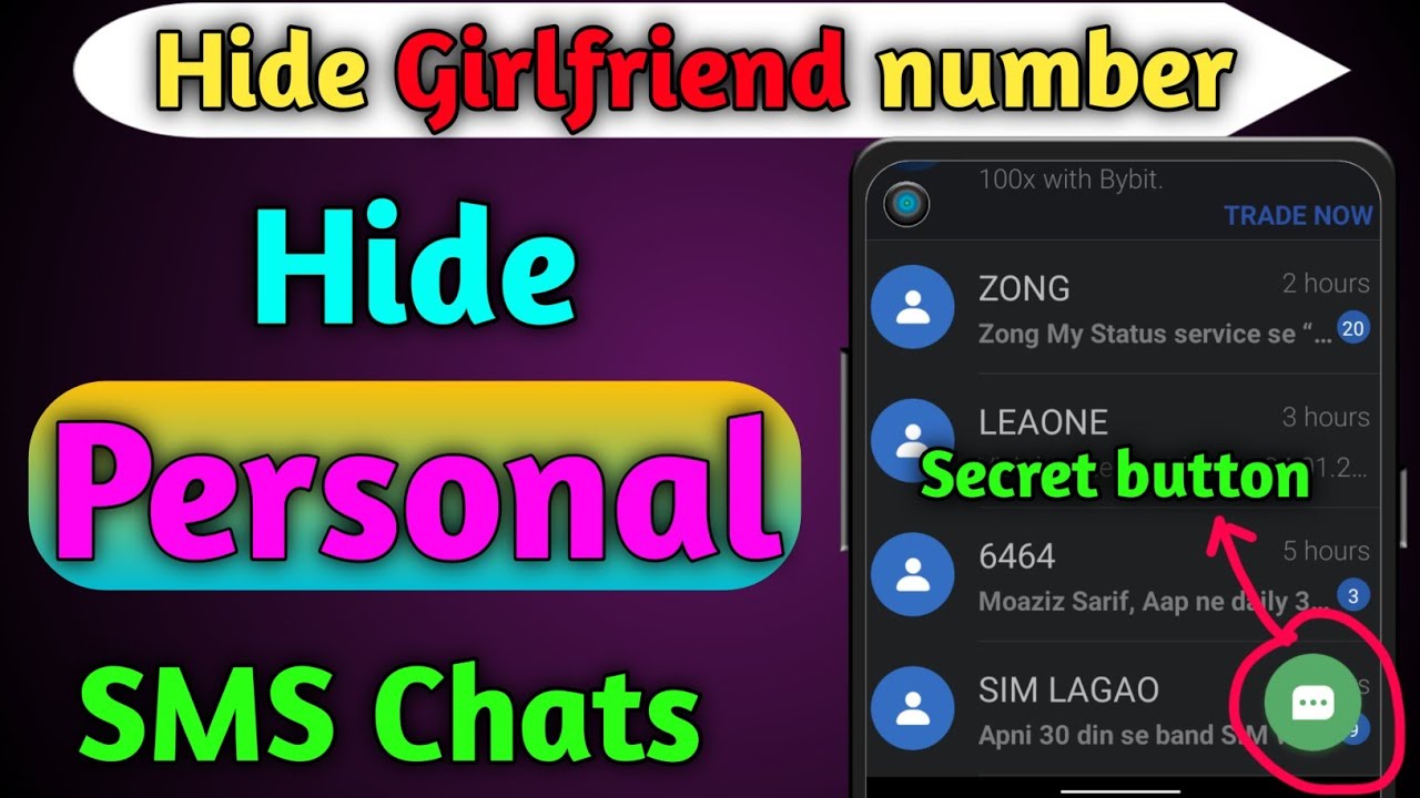 How to hide sms messages without archive - text message kaise hide ...