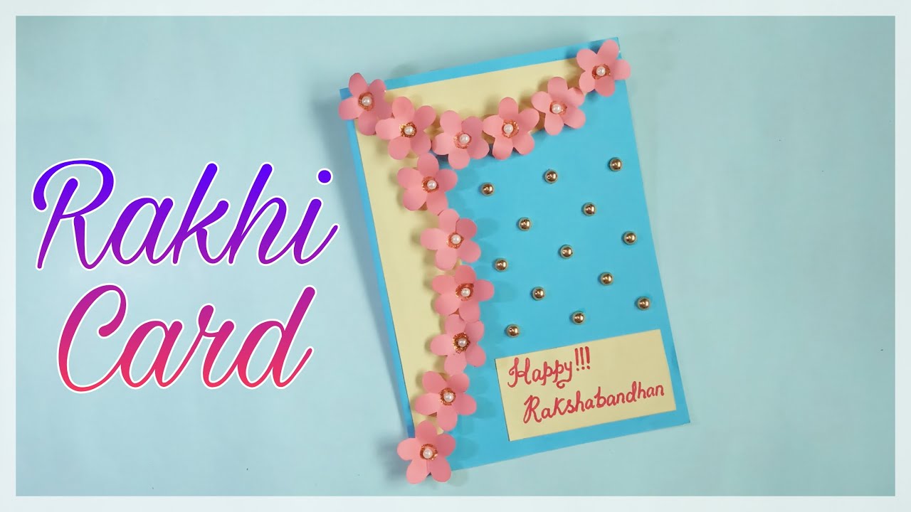 How to make rakshabandhan card and rakhi at home || DIY rakhi card and ...