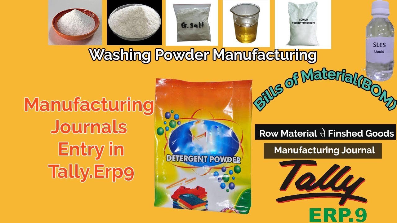 Bill Of Material(BOM), Manufacturing Journal and process Entry in Tally ...