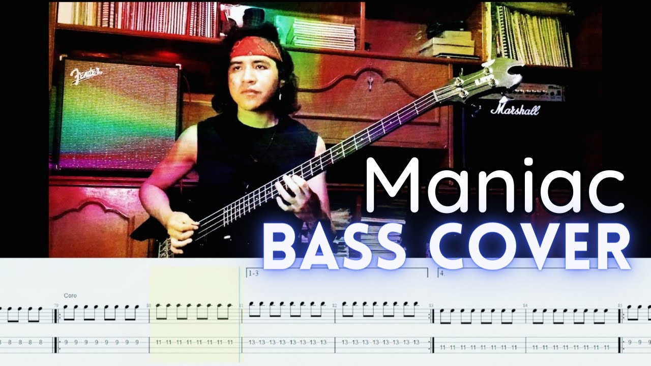 Maniac - Michael Sembello | Bass cover + PARTITURA (tabs) - YouTube