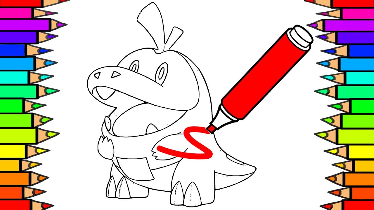 ホゲータ ポケットモンスターぬりえ Pokémon Fuecoco Coloring Pages - YouTube