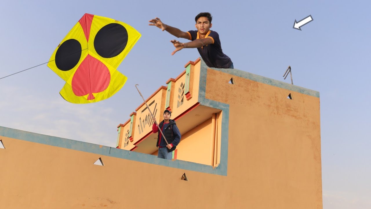 Big Kite Catch & Door Manja Kite Cutting | Patangbazz - YouTube