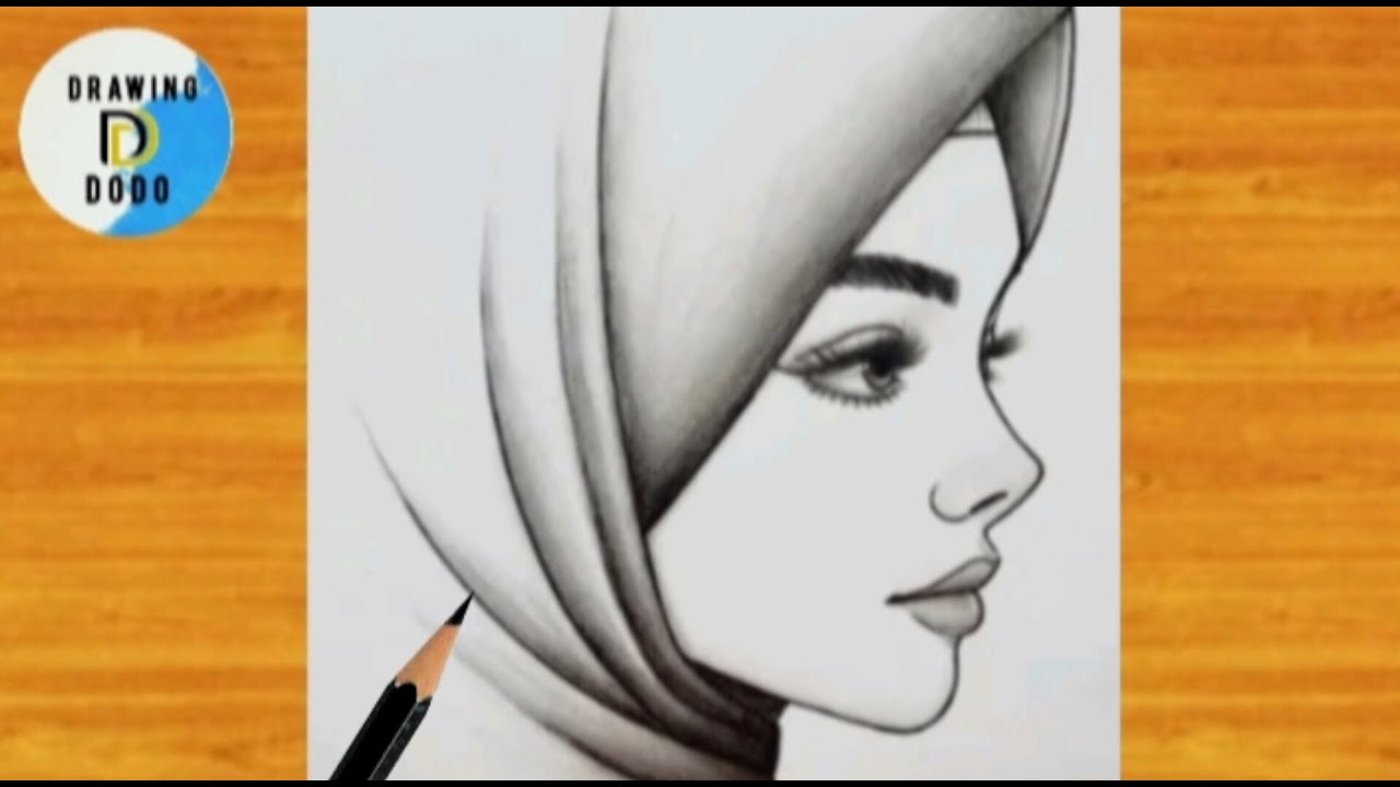 How to Draw Muslim Girl /Muslim girl easy step by step/ how to draw ...