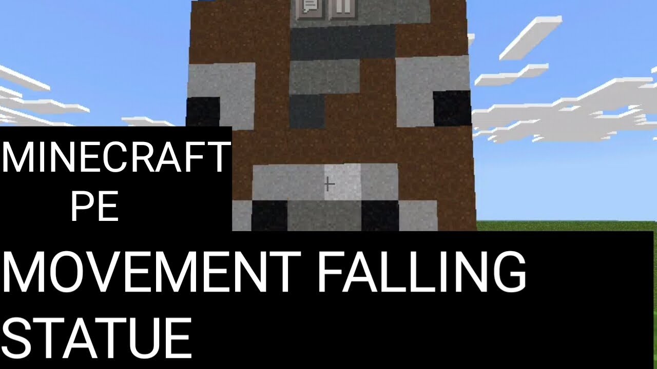 MINECRAFT FALLING STATUE OF COW - YouTube