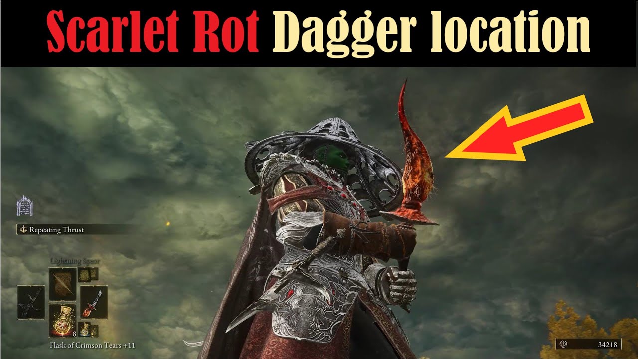Get the Dagger with SCARLET ROT status - Elden Ring - YouTube