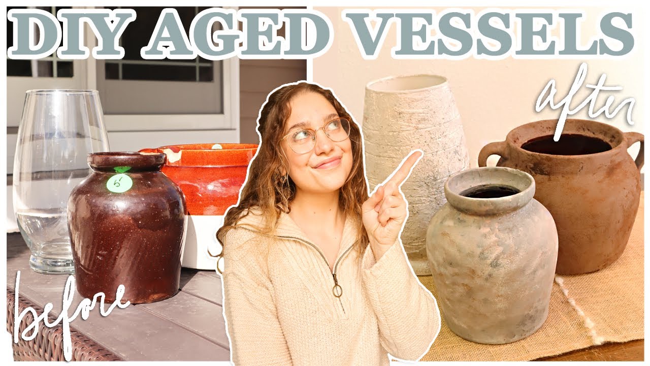 DIY aged vessels using 3 faux antique effects | easy thrift flips on a ...