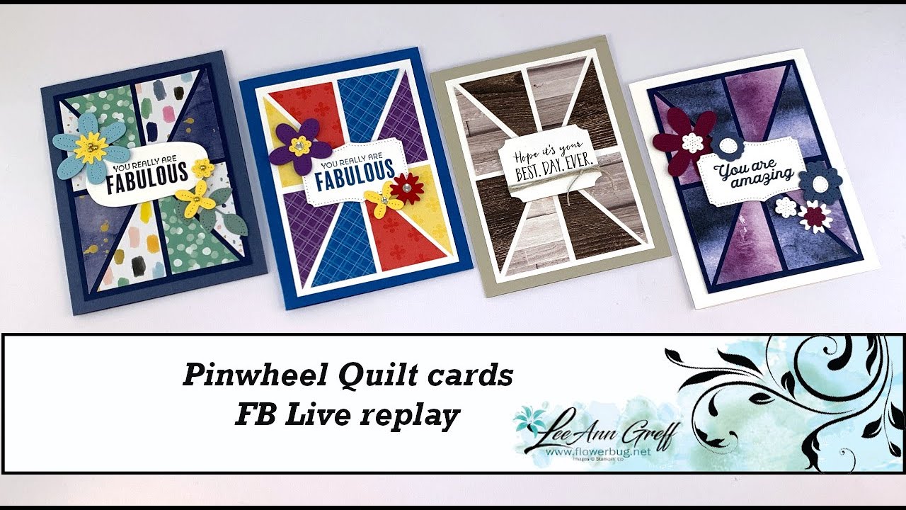 Pinwheel Quilt cards - YouTube
