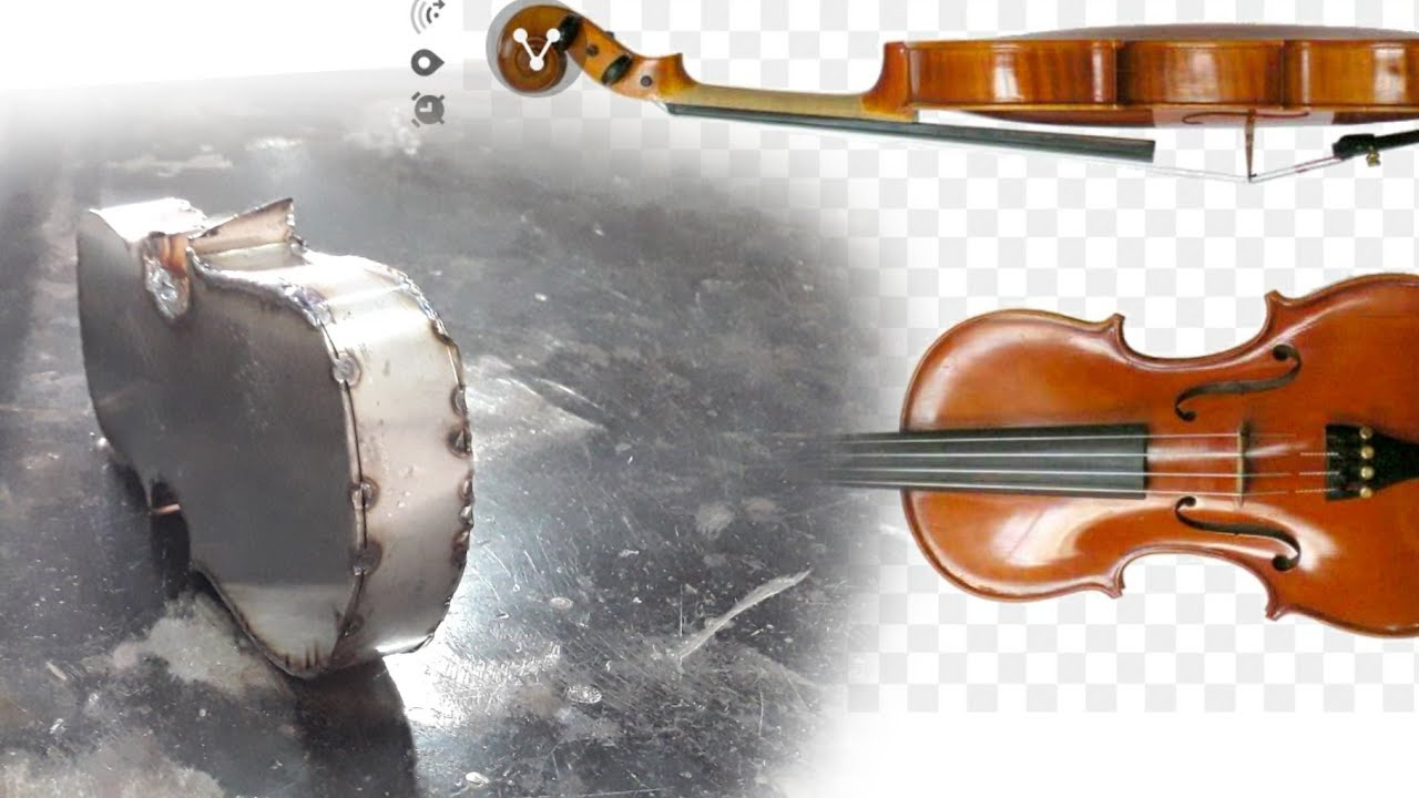 how to make a mini violin from stainless steel scrap. - YouTube