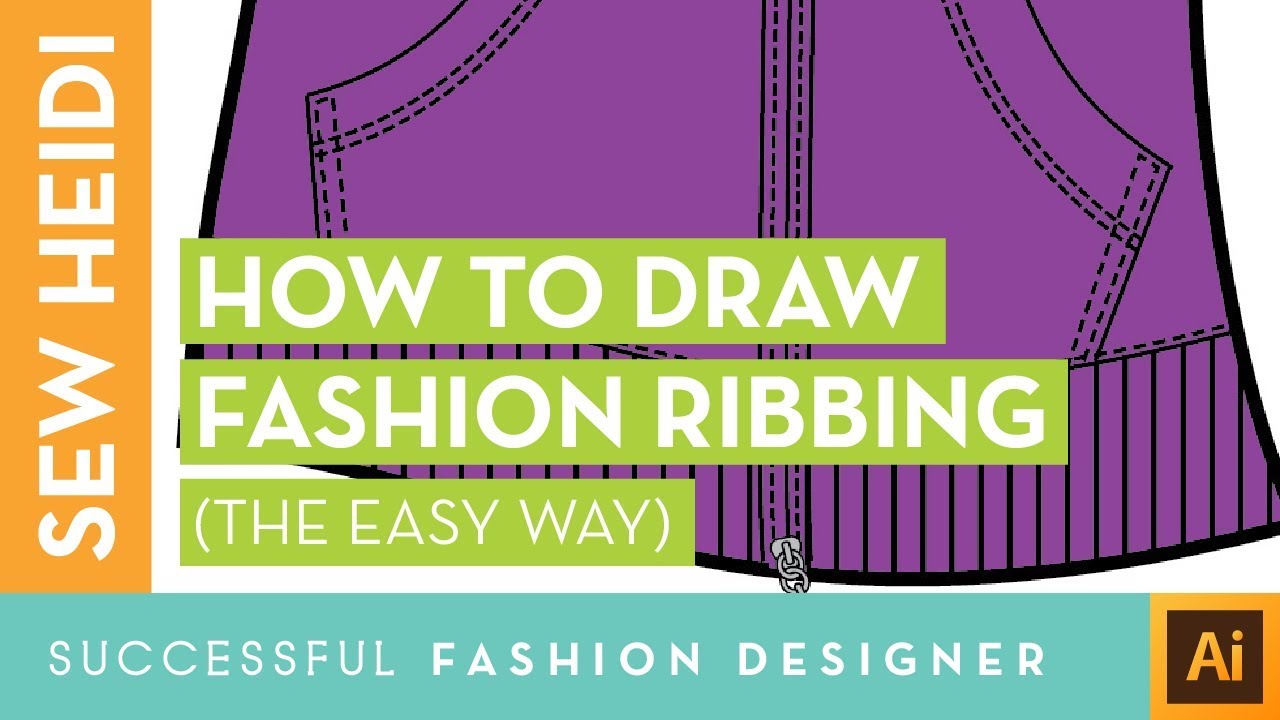 Fashion Ribbing Using Illustrator 2 Ways: Dashed Lines & The Blend Tool ...