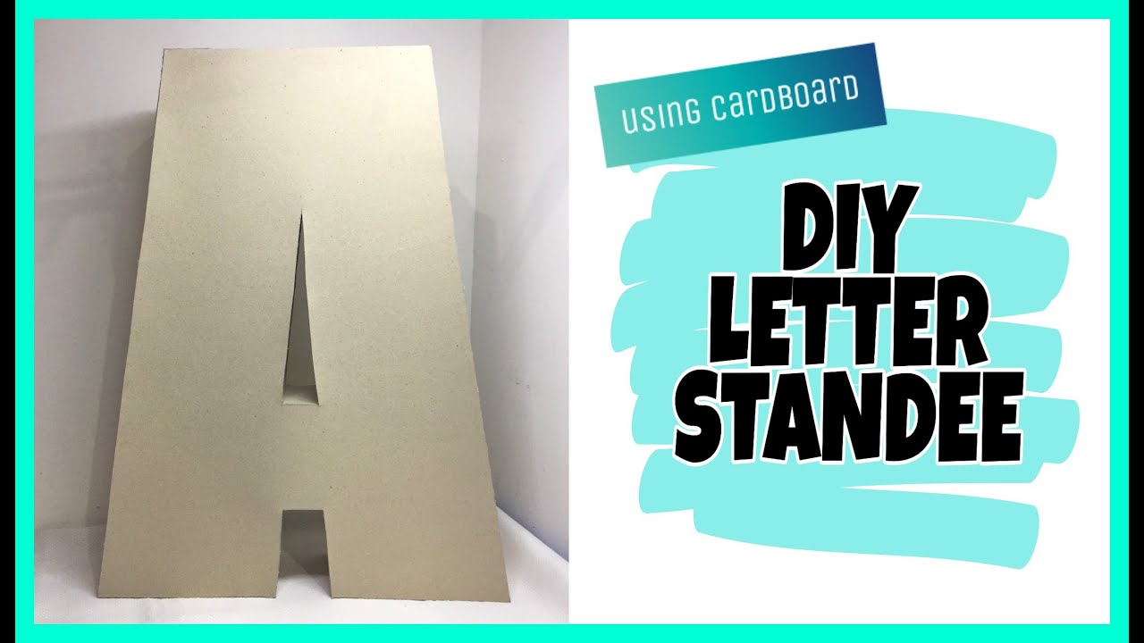 DIY LETTER STANDEE || How to make a 3D BLOCK LETTER using Cardboard ...