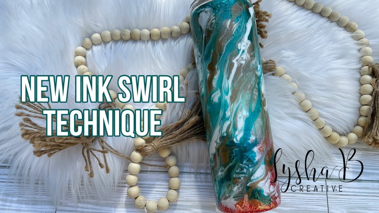 New Ink Swirl Technique, playing with alcohol inks, creating a swirl ...