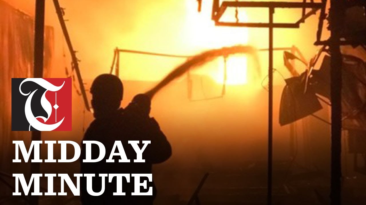 Fire breaks out at store in Oman - YouTube