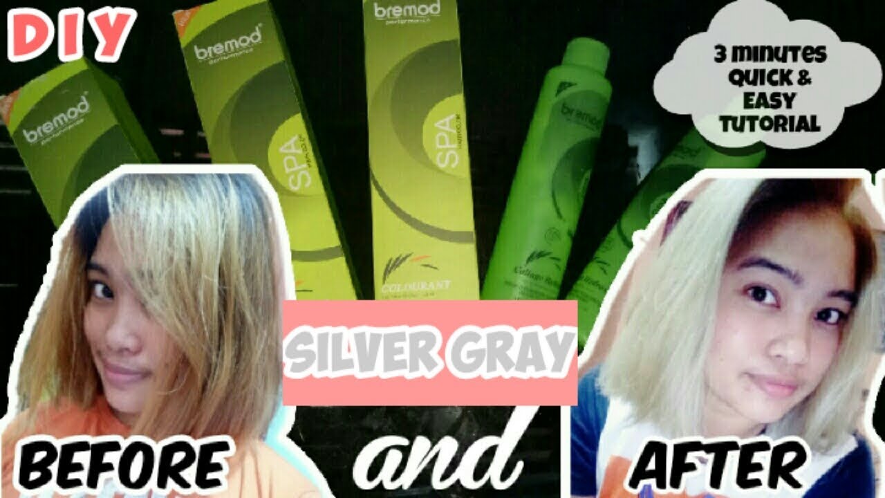 DIY Silver gray hair color affordable quick and easy tutorial| EJAM ...